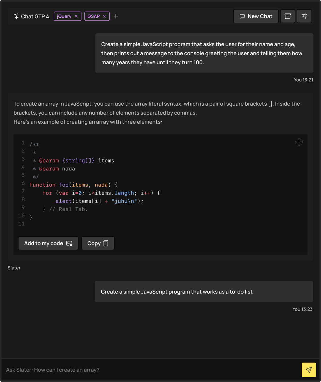 Slater | AI Custom Code Tool For Webflow Projects